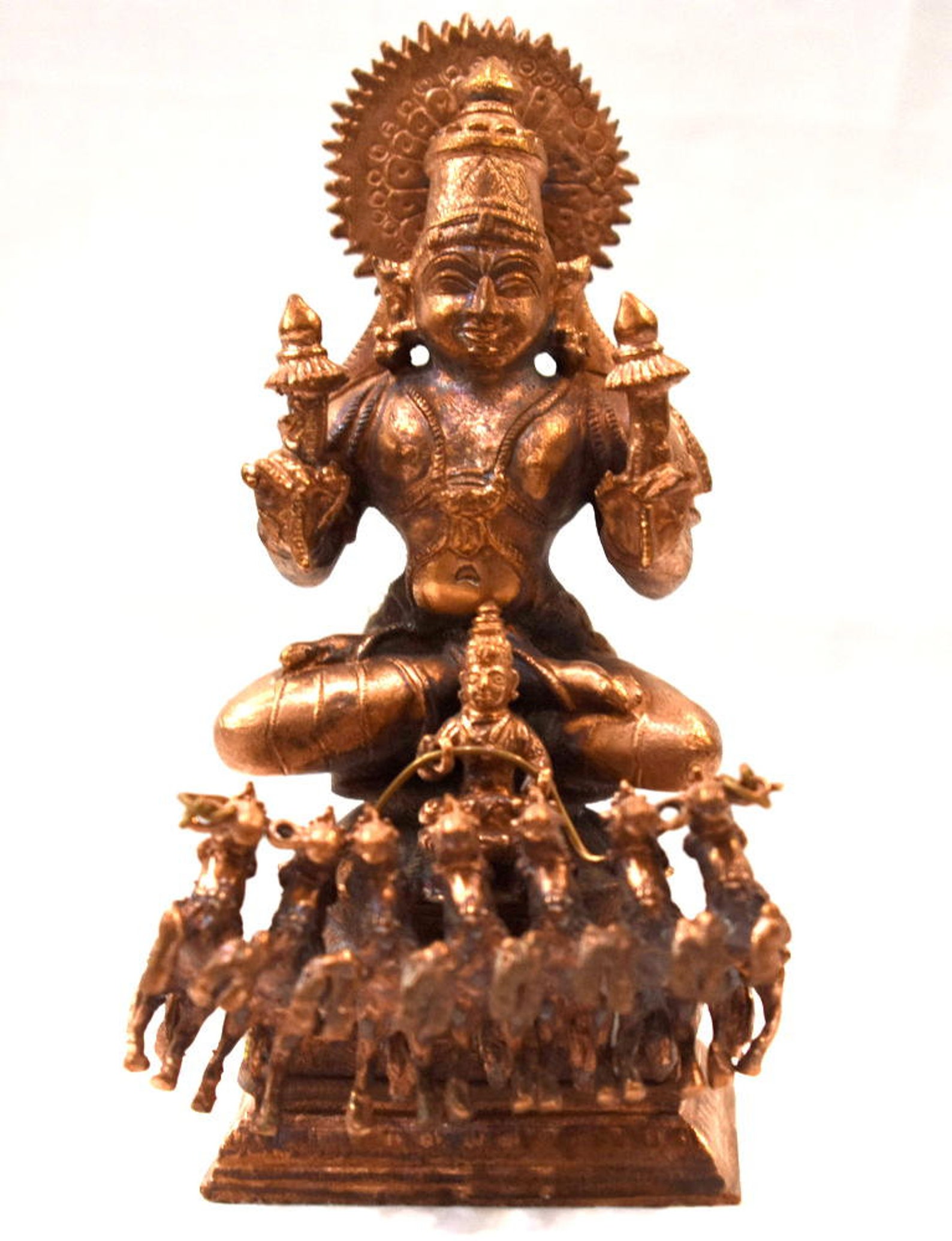 Lord Surya Idol In Pure Copper / Lord Surya Narayan In Pure | Etsy