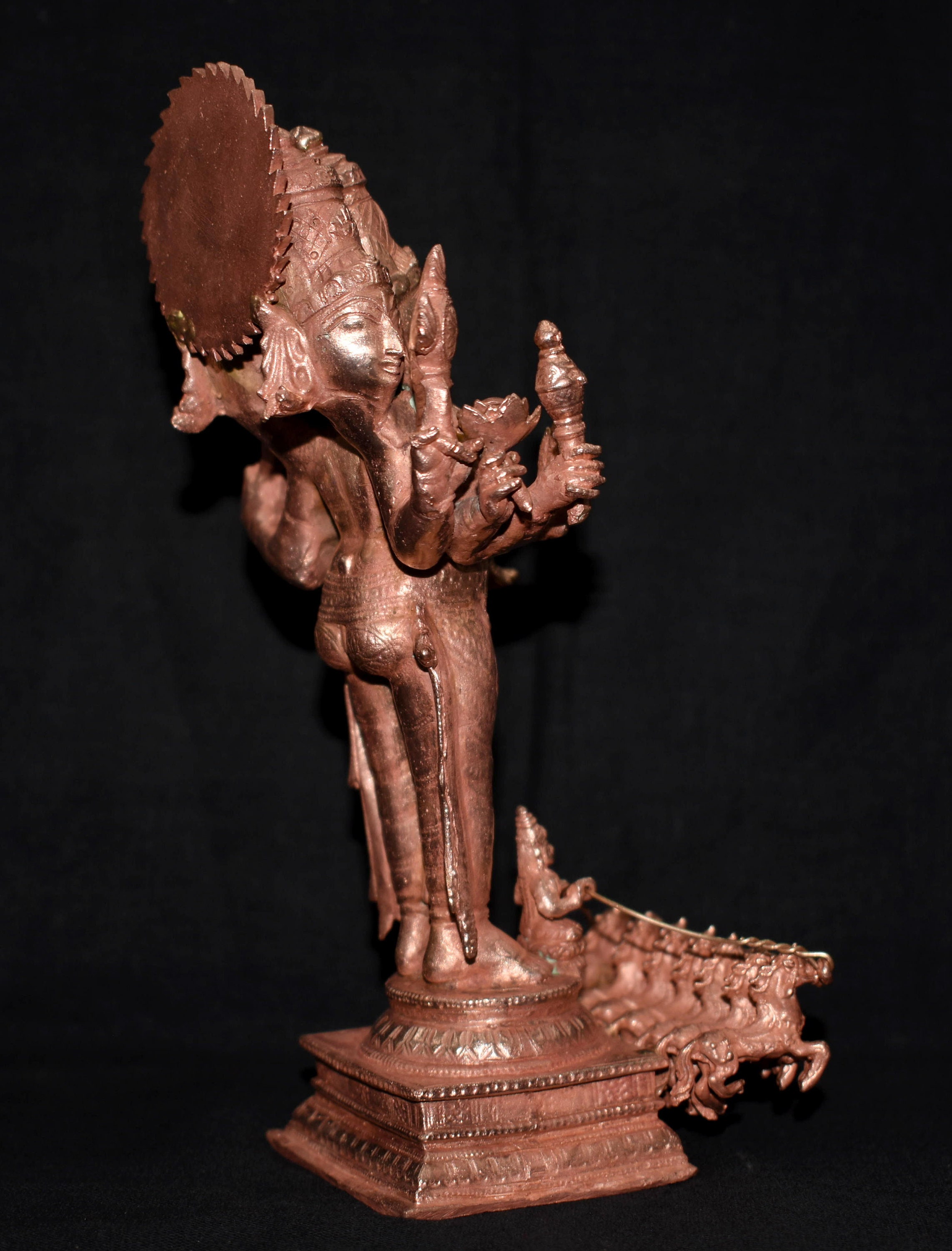 Lord Surya Idol in Pure Solid Copper / Lord Surya Narayan in | Etsy