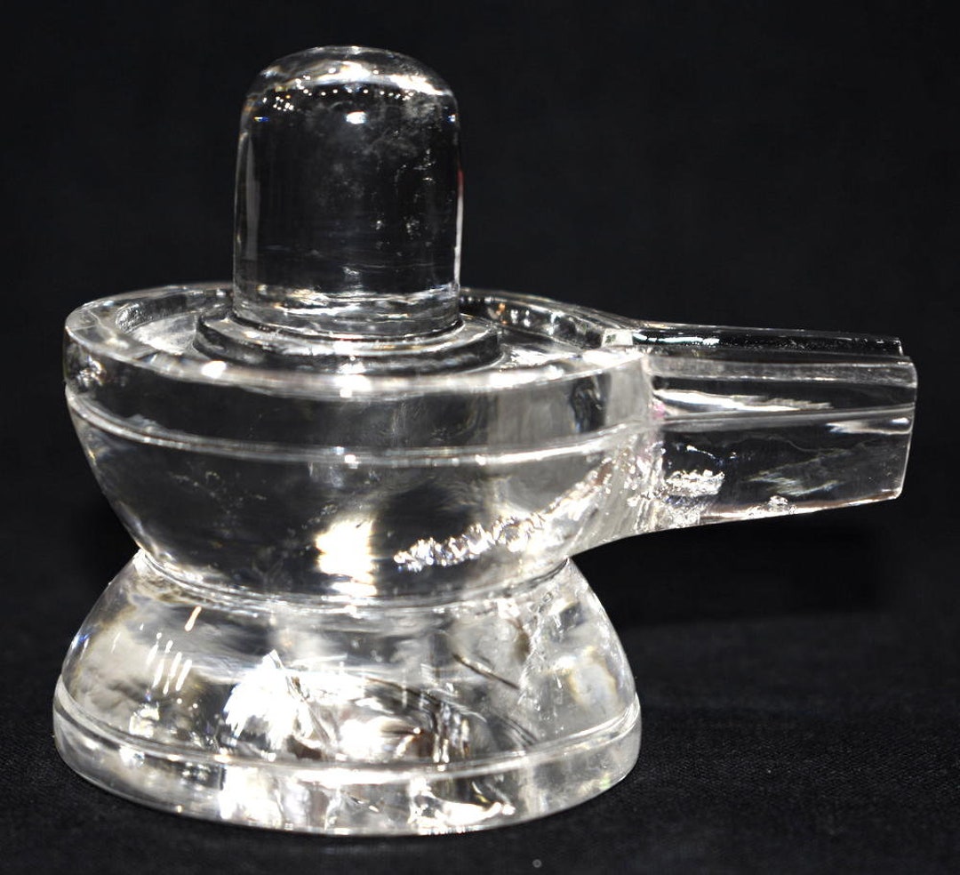 Sphatik Shivling / Shivalingam in Natural Quartz Crystal 207 Gms Lab ...