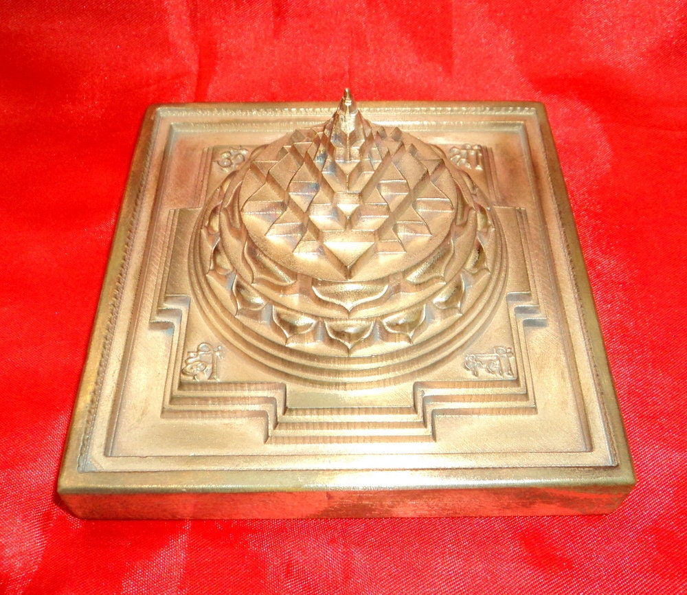 Shree Yantra Maha Meru / Meru Shri Yantra in Pure Solid Copper - Etsy UK