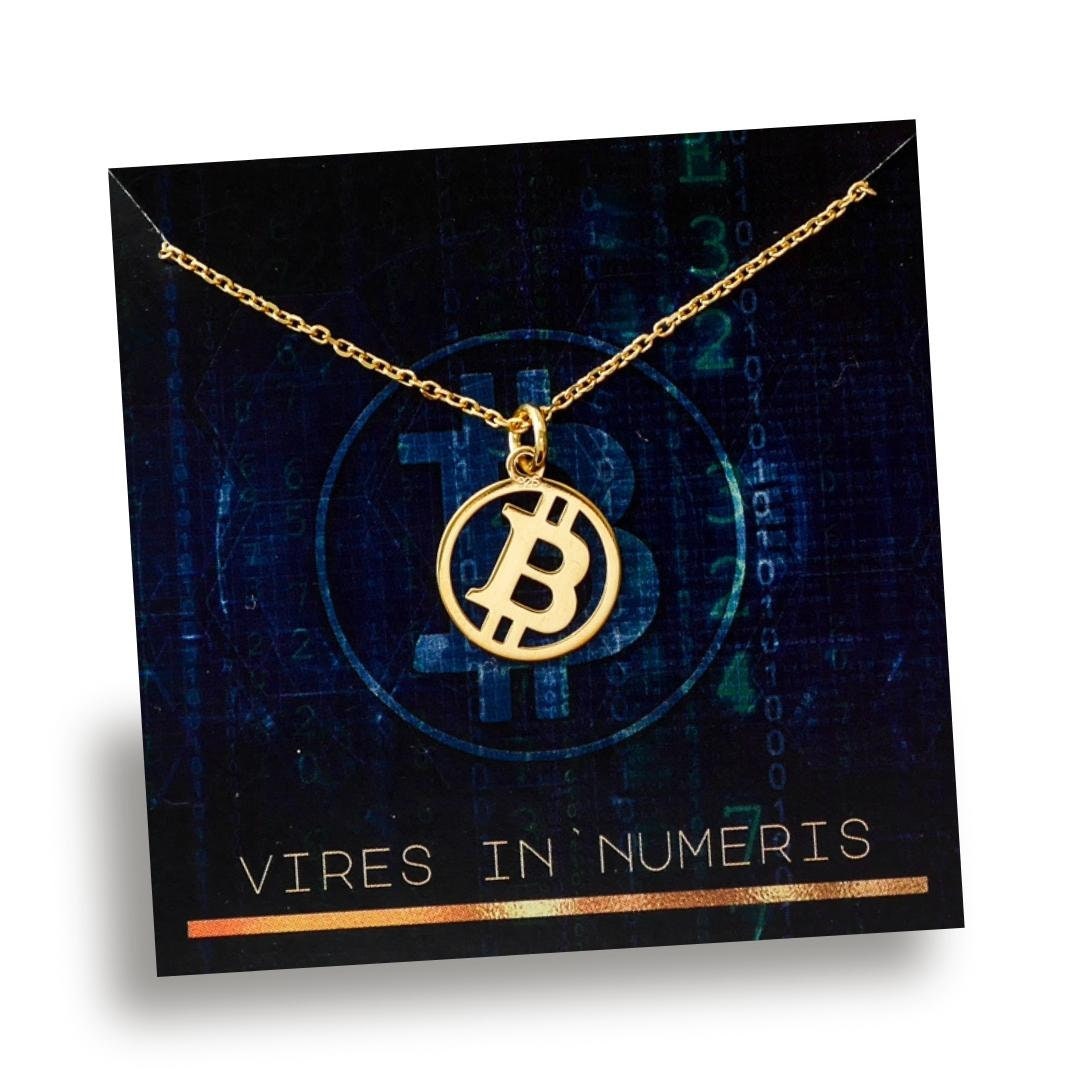 Necklace bitcoin 925 Silver / Gold-plated - Etsy