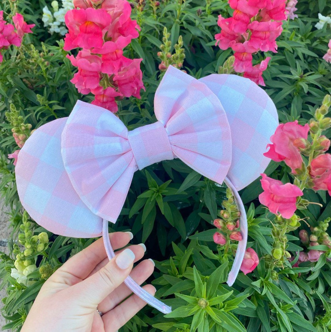 Baby Pink Gingham Ears - Etsy