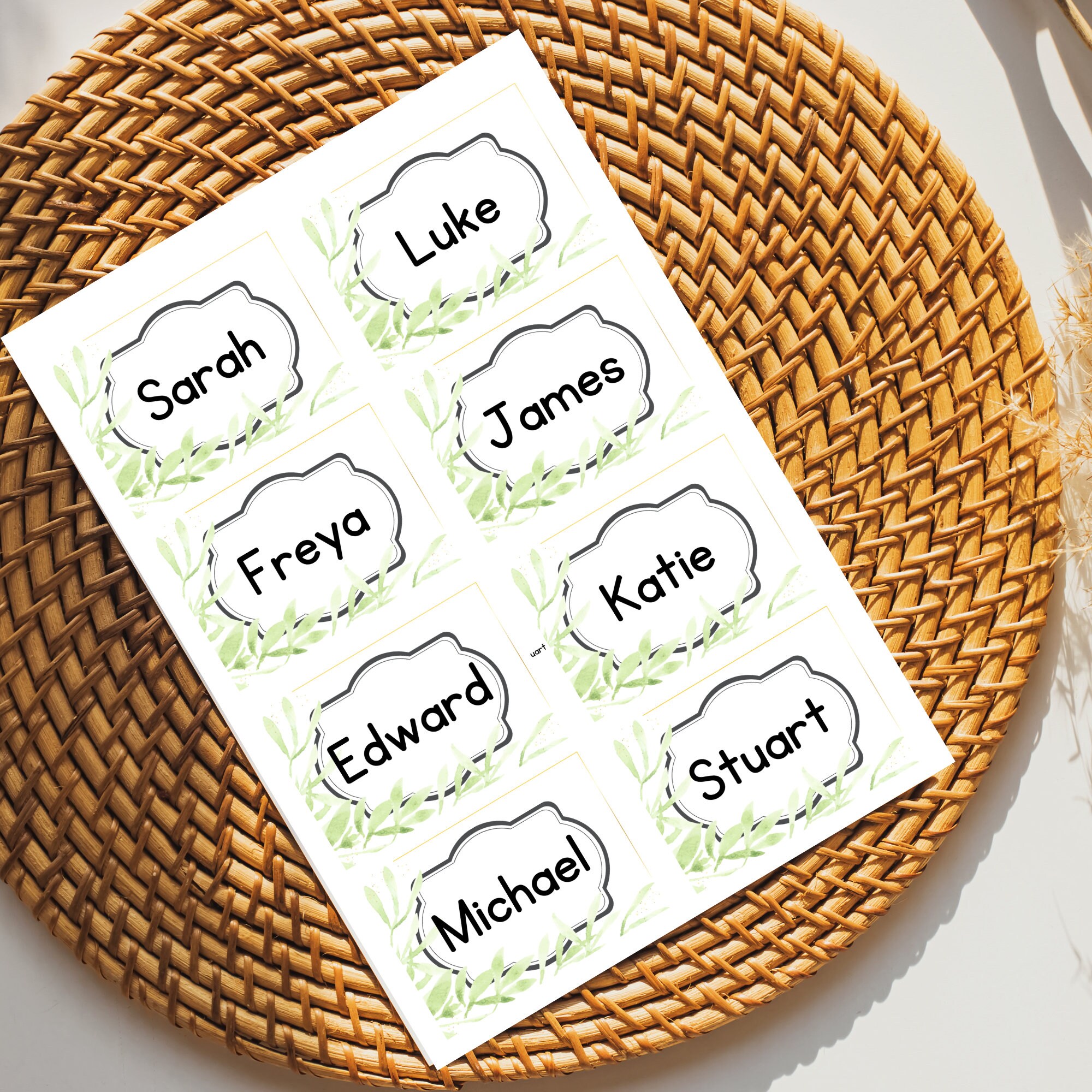 Classroom Peg Labels Editable Printable Template Natural - Etsy
