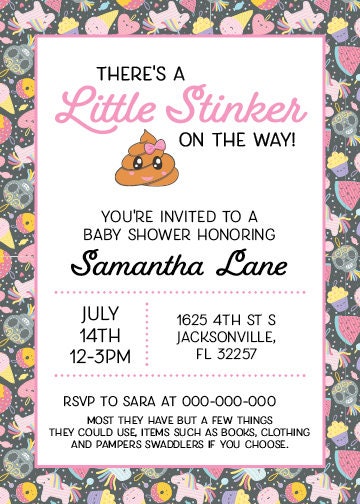 A Little Stinker is on the Way.......poop Emoji/day of the - Etsy