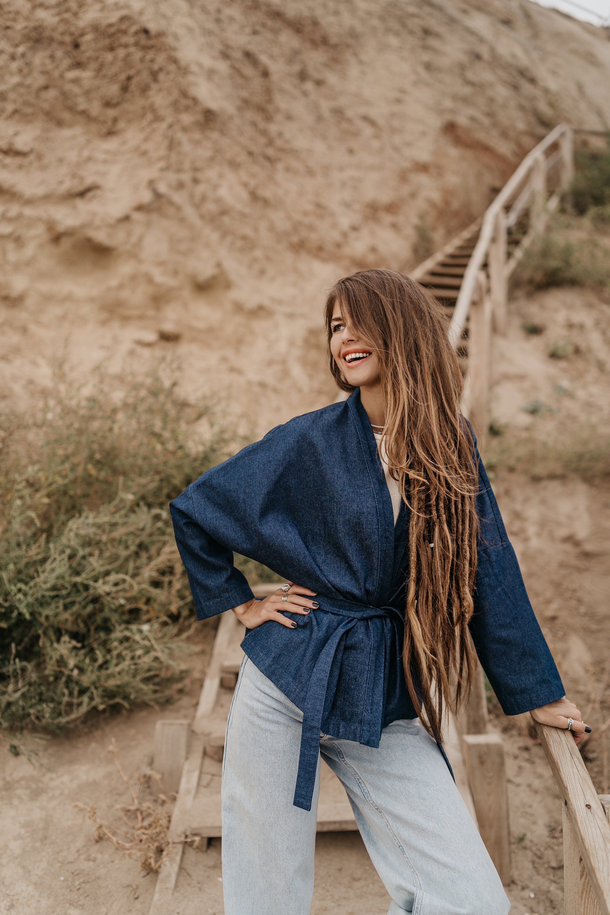 Denim Kimono, Denim Robe, Denim Duster, Jean Kimono Jacket, Denim ...