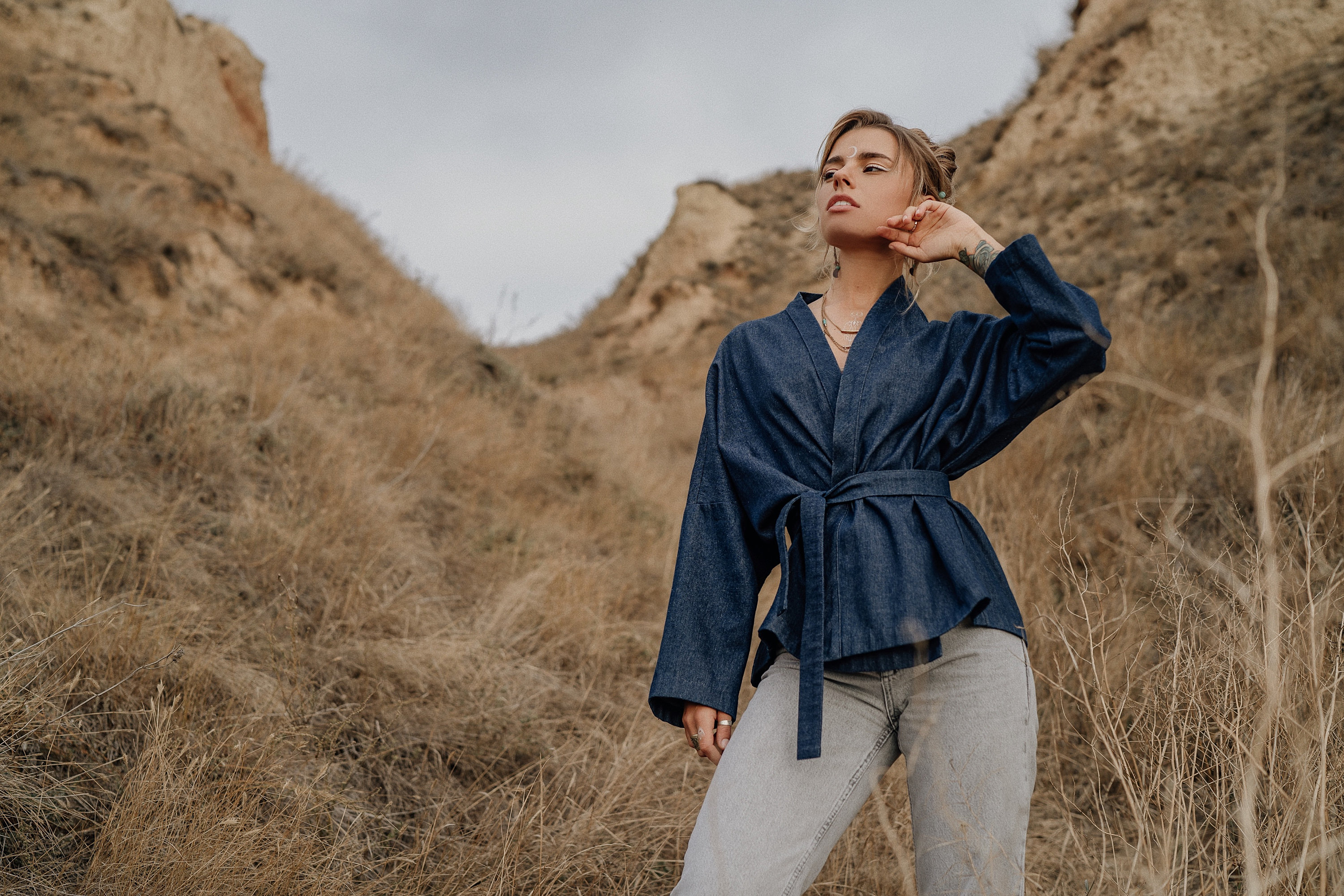 Denim Kimono, Denim Robe, Denim Duster, Jean Kimono Jacket, Denim ...