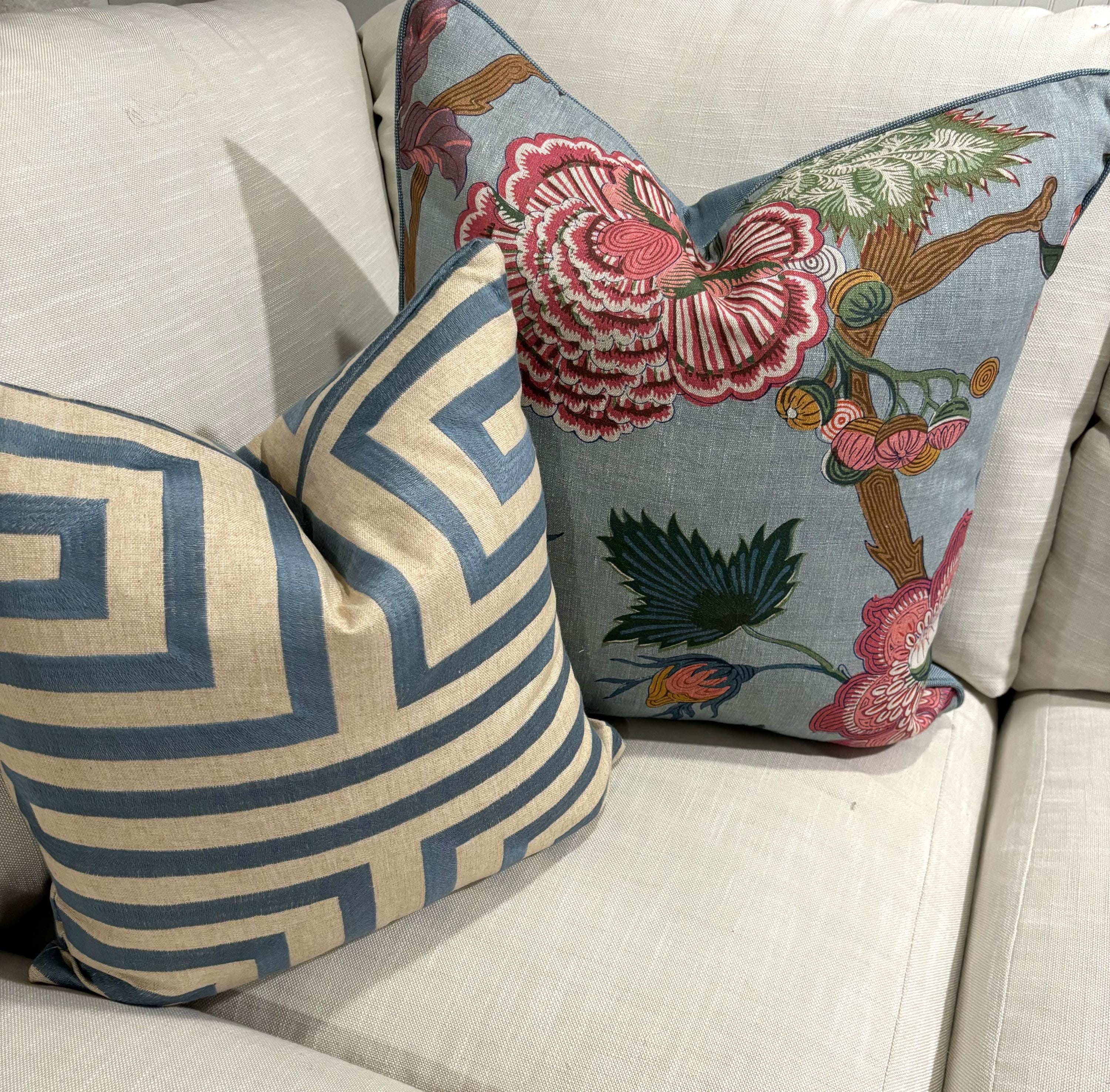 Thibaut Indienne Jacobean Raspberry and Teal - Etsy