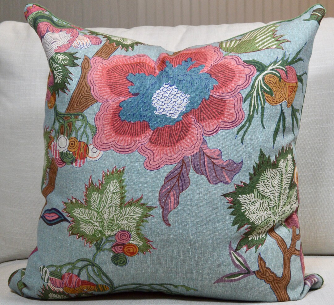 Thibaut Indienne Jacobean Raspberry and Teal Inquire for Custom Sizes ...