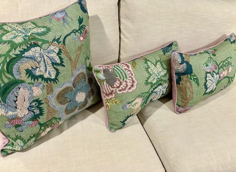 Thibaut Indienne Jacobean Green - Etsy