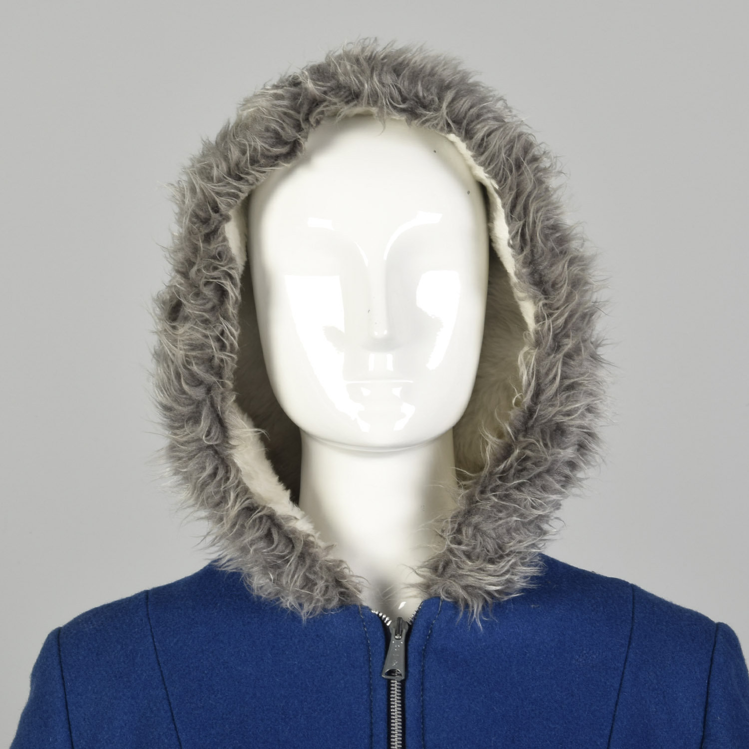 Small 1960s Novelty Coat Blue Inuit Embroidery Mod Faux Fur - Etsy