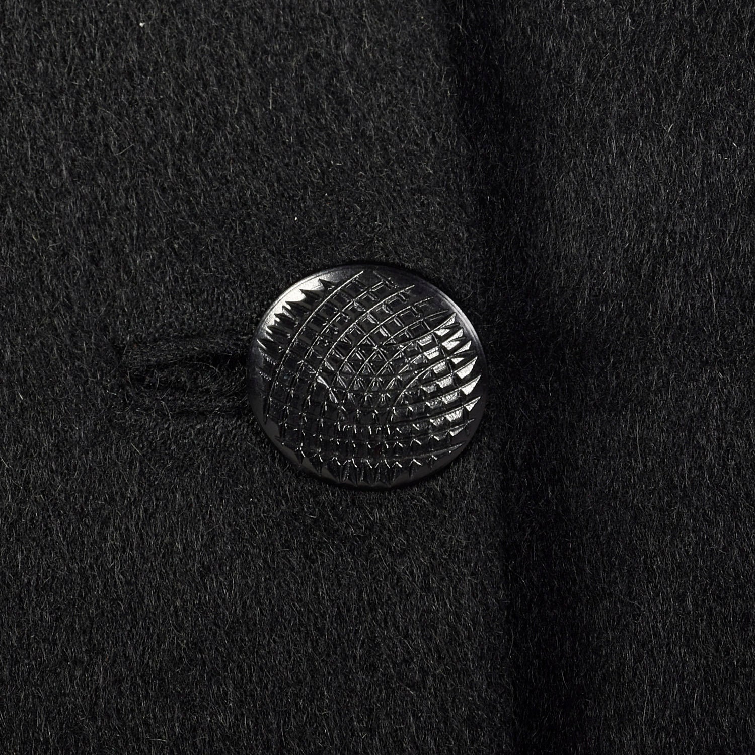 Large 1950s Princess Coat Black Batwing Wool Dolman Sleeve Winter ...