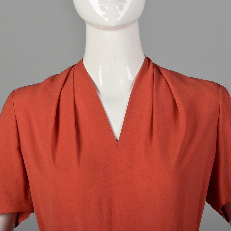 Small 1940s Rayon Dress in Pink Vintage Rayon Gown 40s Maxi - Etsy