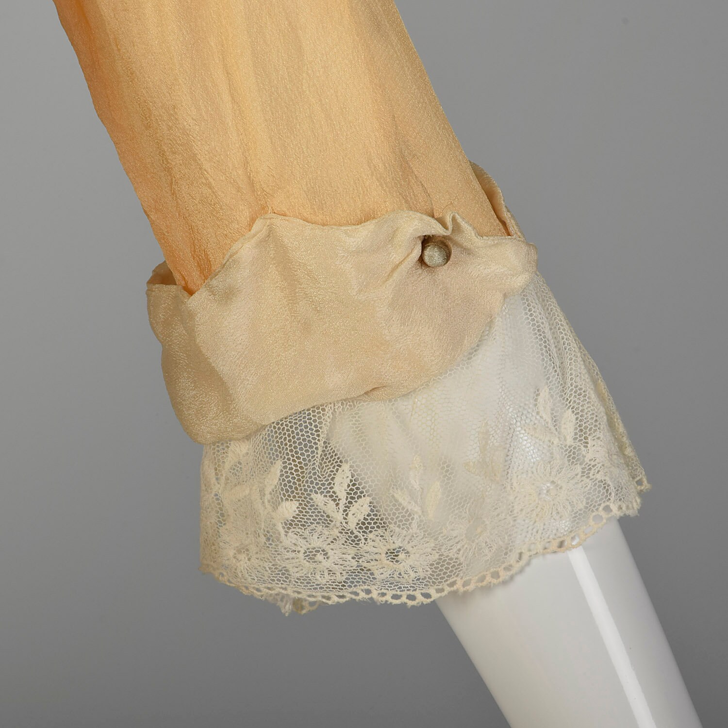 1910s Edwardian Dress Antique Silk Ivory Orange Lace Collar - Etsy