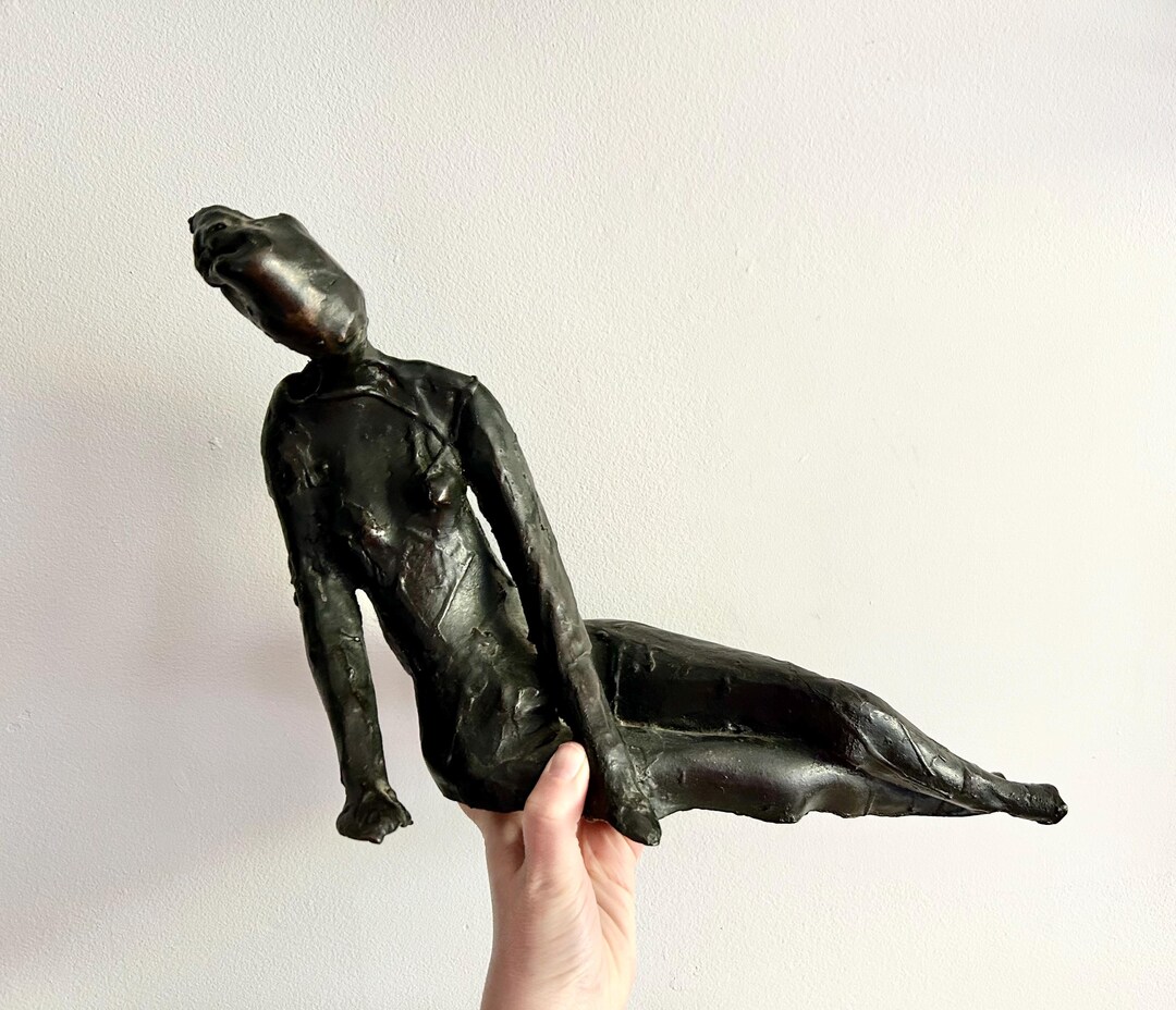 Lovely Reclining Woman Heavy Bronze Sculpture Metal Lady Art Statue - Etsy