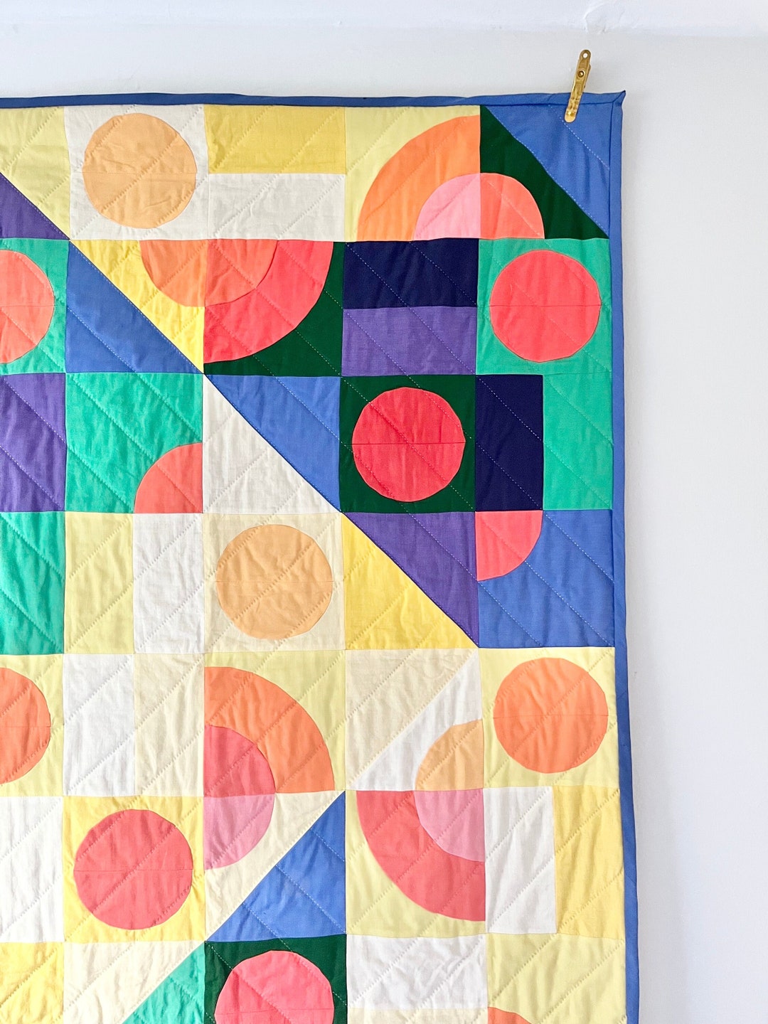 Stunning Vintage Abstract Mod Wall Art Cotton Quilt - Etsy