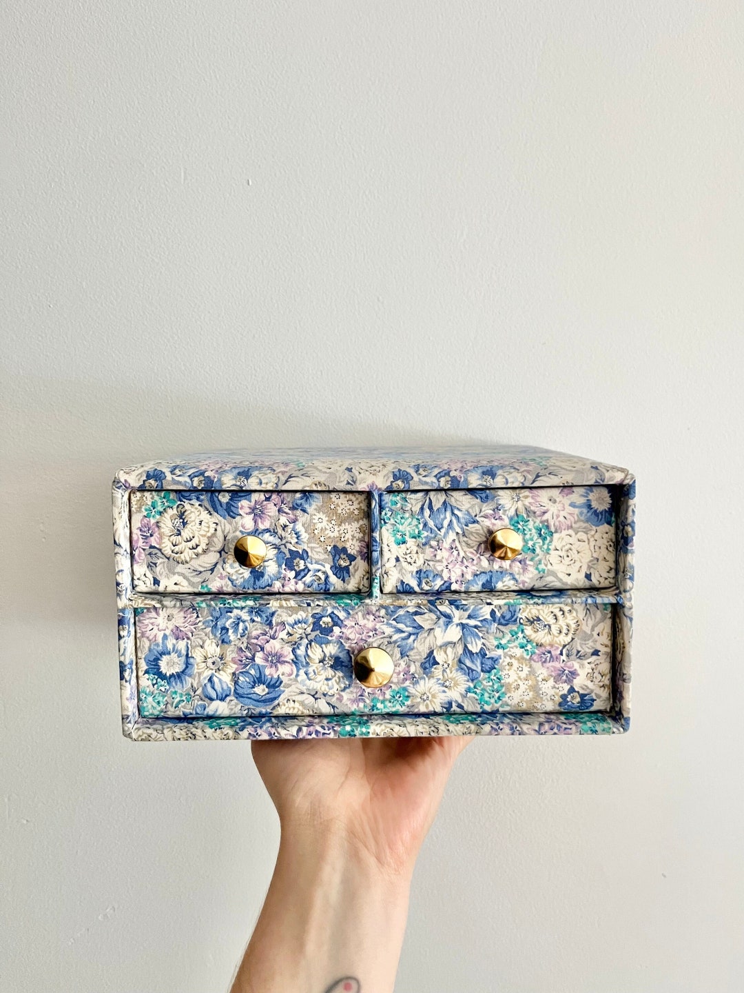 Vintage Liberty Floral Set of Drawers Cottagecore Home - Etsy