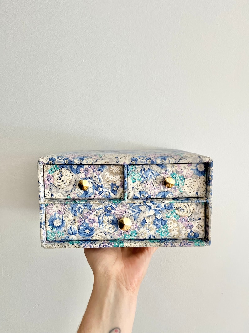 Vintage Liberty Floral Set of Drawers Cottagecore Home - Etsy