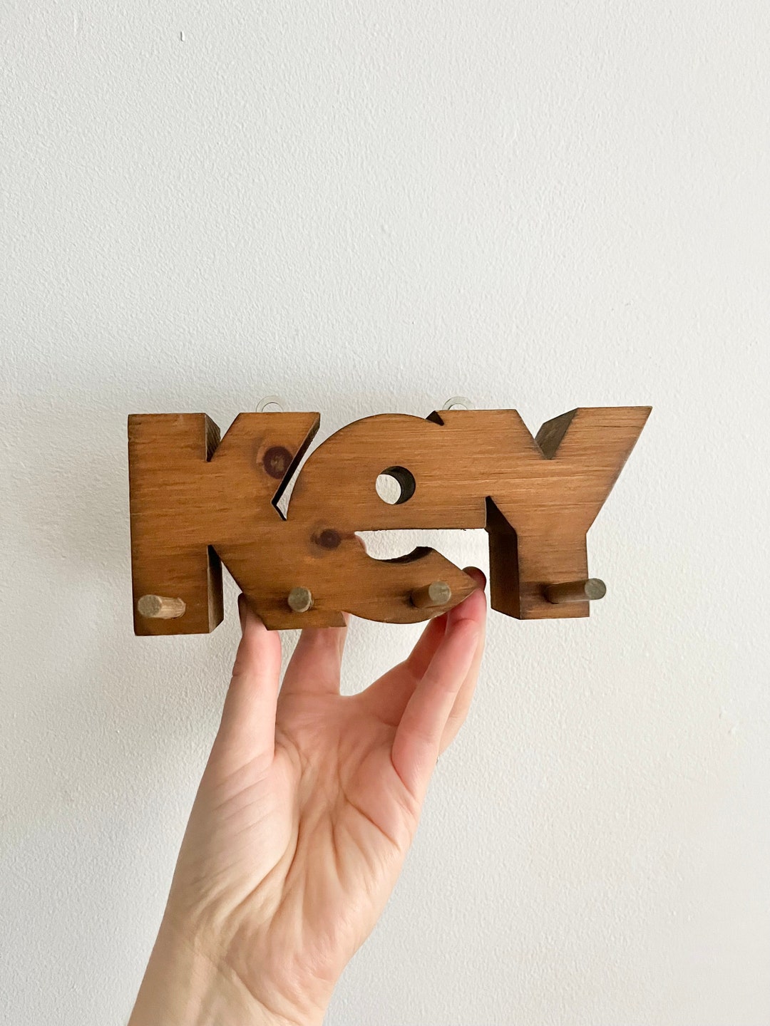 Vintage Wooden Key Hook Wall Hook - Etsy