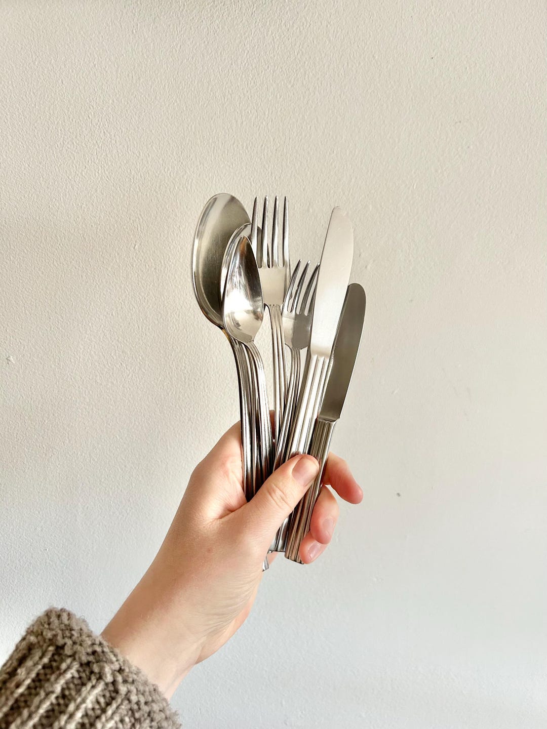 28 Vintage Gense Sweden Thebe Pattern Cutlery Flatware Set Designed by ...