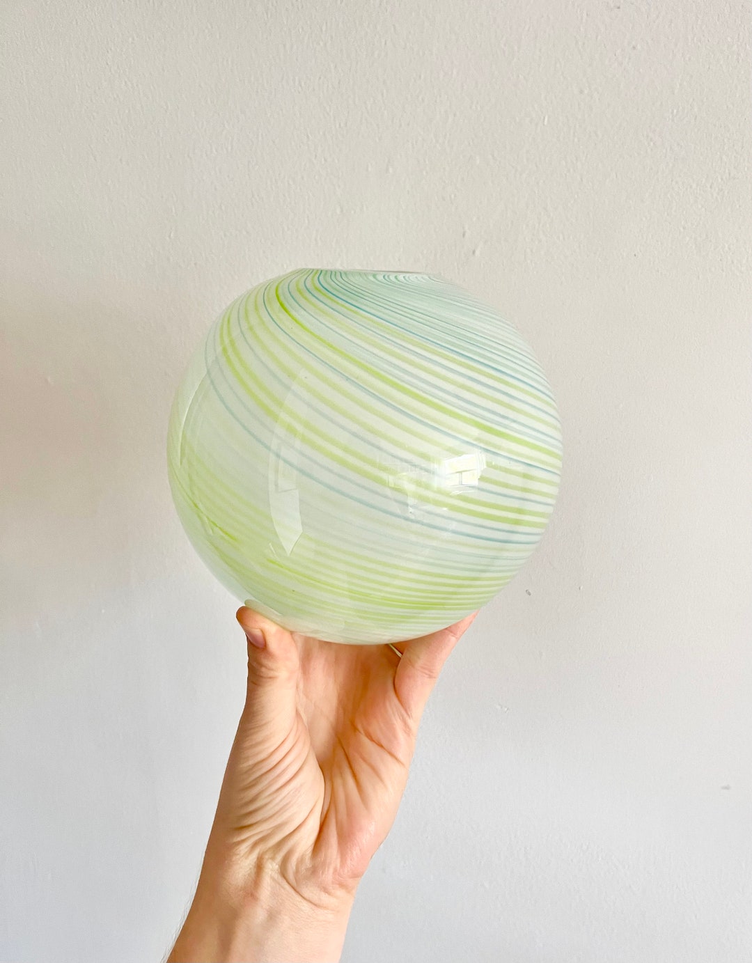 Vintage Hand Blown Mezza Filigrana Glass Dansk Murano Vase - Etsy