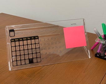 Sleek 2024 Acrylic Calendar UV Printed, Modern Design Elegant 2024 ...