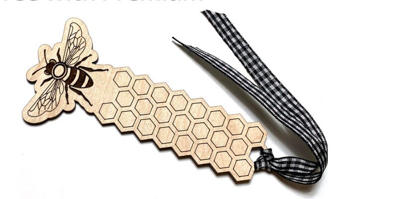 Wooden Bookmark | Bee Kind | Honeycomb - Etsy