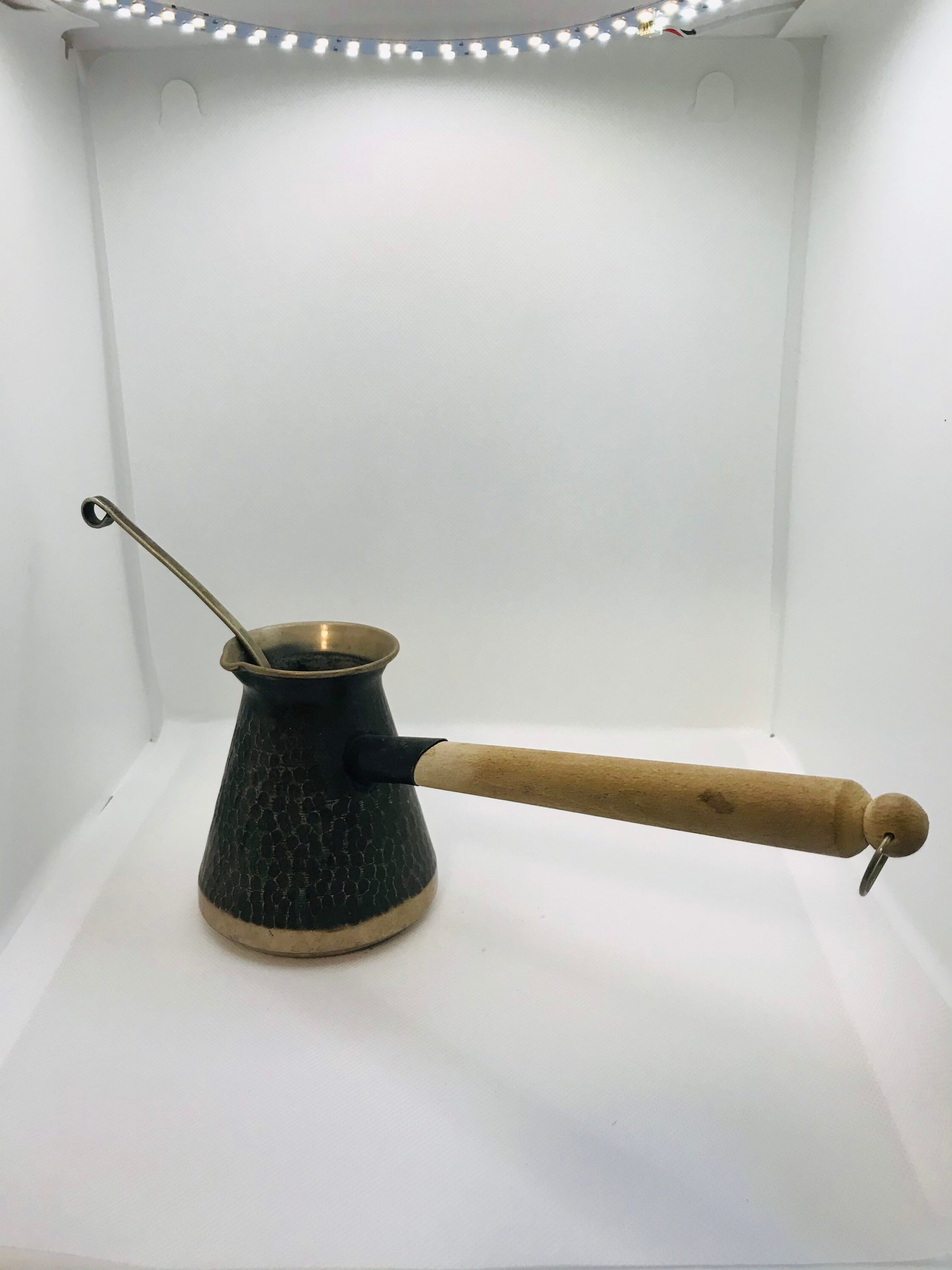 Cafetera Turca Antigua con Cuchara - Etsy España