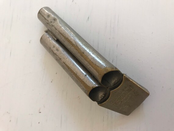 Antique Double Tube Metal Whistle From Germany OOAK - Gem