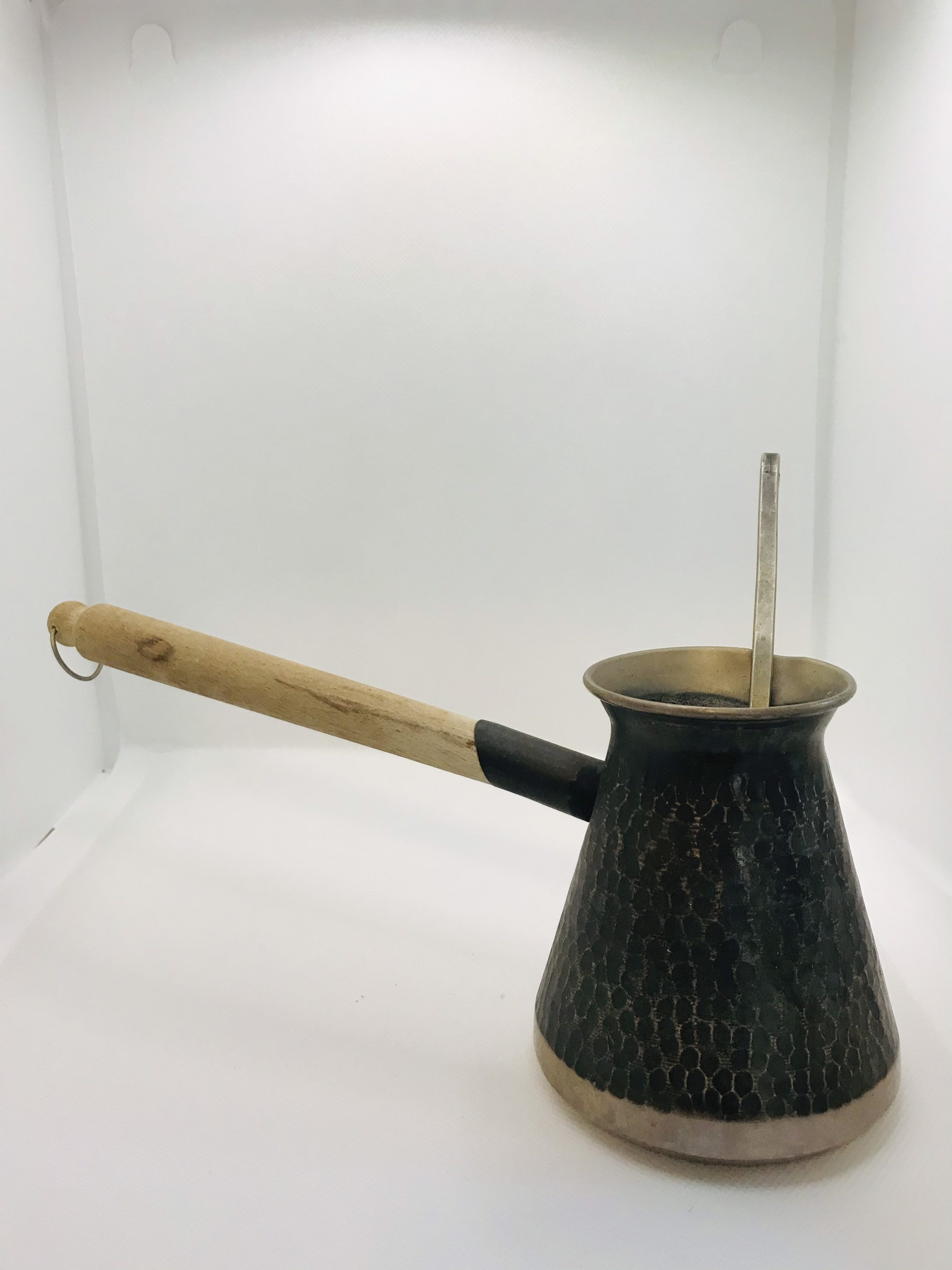 Cafetera Turca Antigua con Cuchara - Etsy España