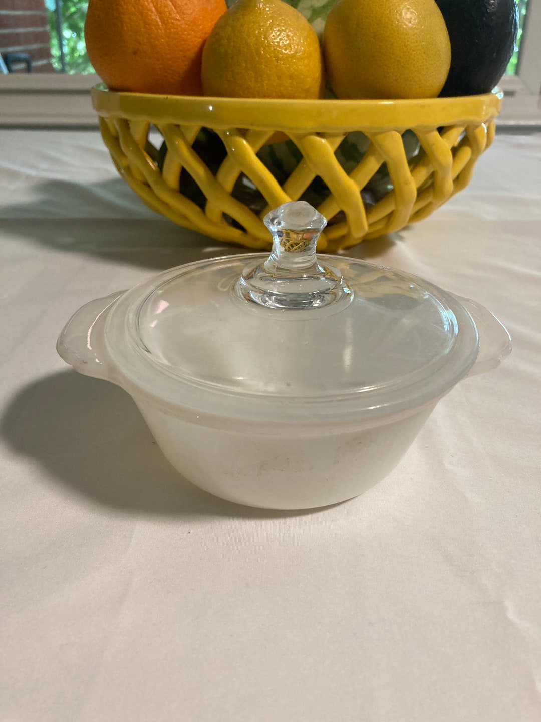 Mid Century Modern Fire King Porcelain and Glass Bowl. - Etsy Österreich