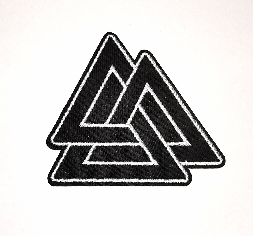 Valknut Viking Triangle Rune Choppers Biker Motorcycle Embroidered Iron ...