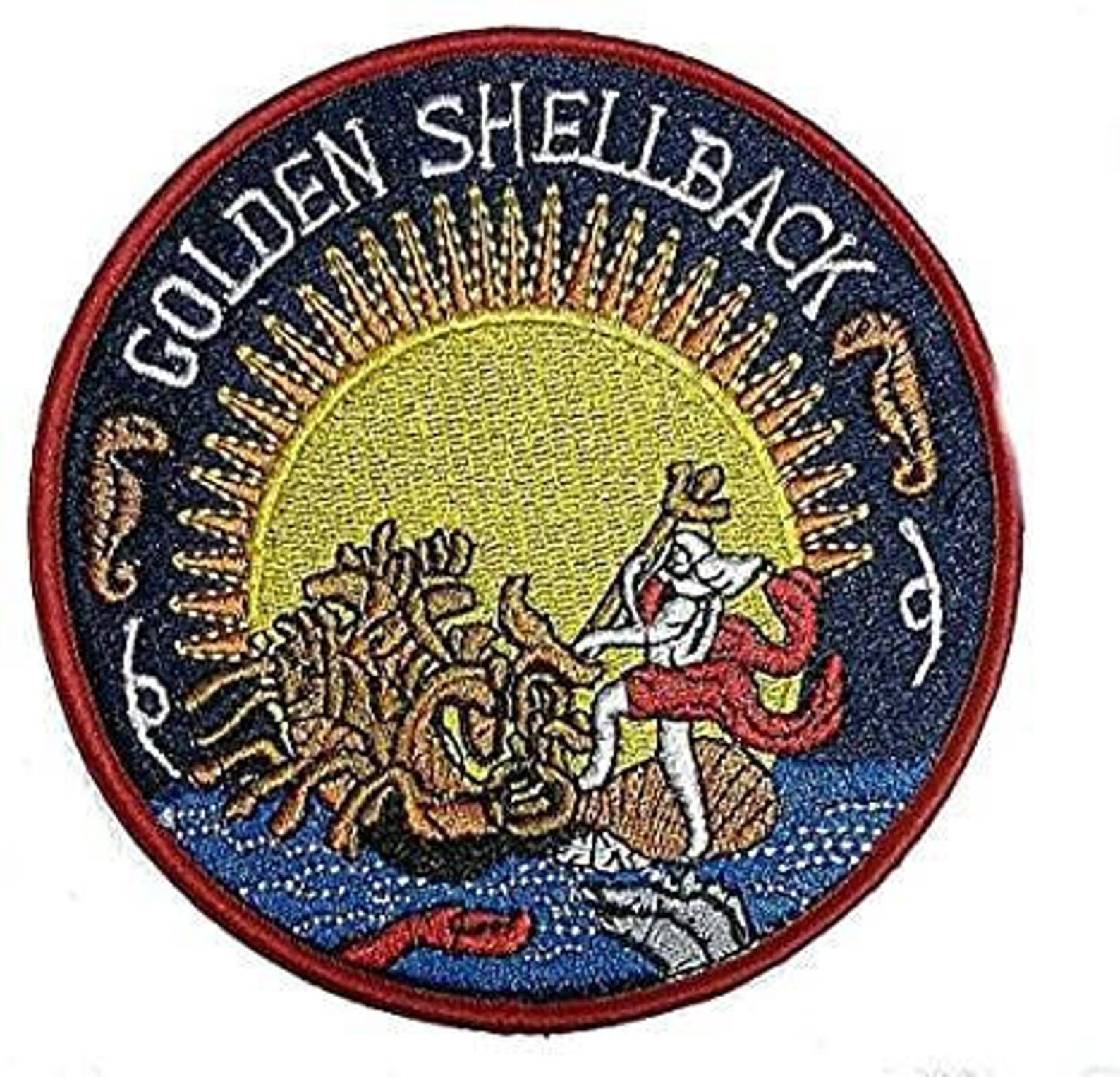 Golden Shellback Crossing of the Equator Embroidered Cloth - Etsy
