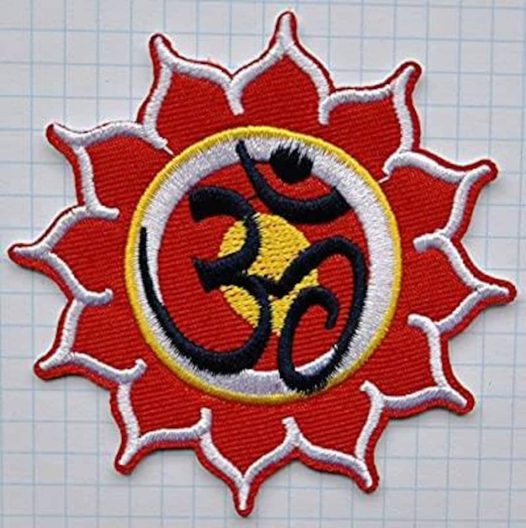 Hindu Aum Om Infinity Hindi Yoga Peace Trance Embroidered Iron on Patch ...