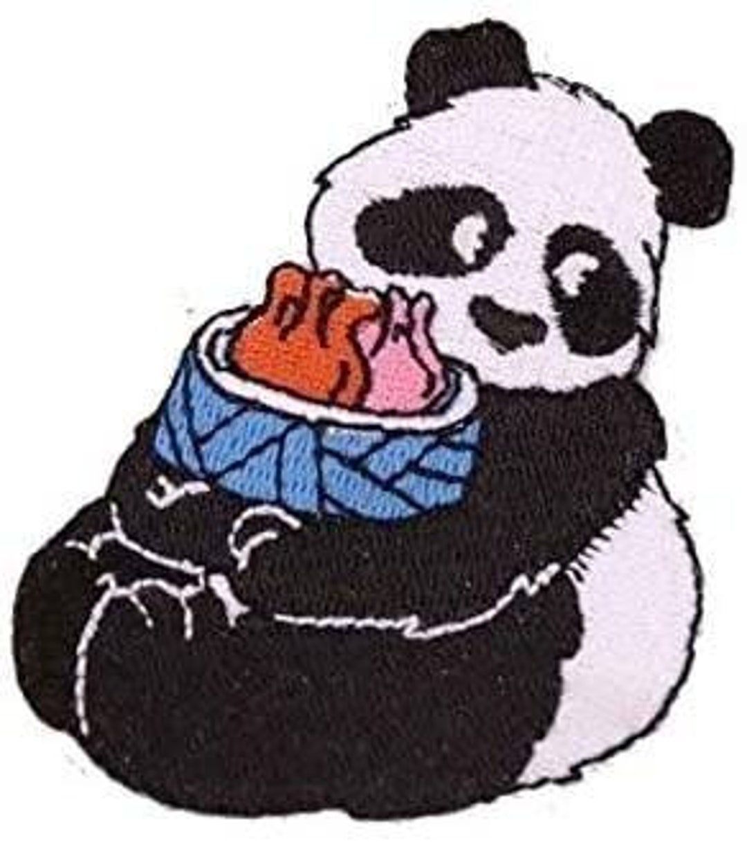 Panda Embroidered Cloth Iron on Patch - Etsy