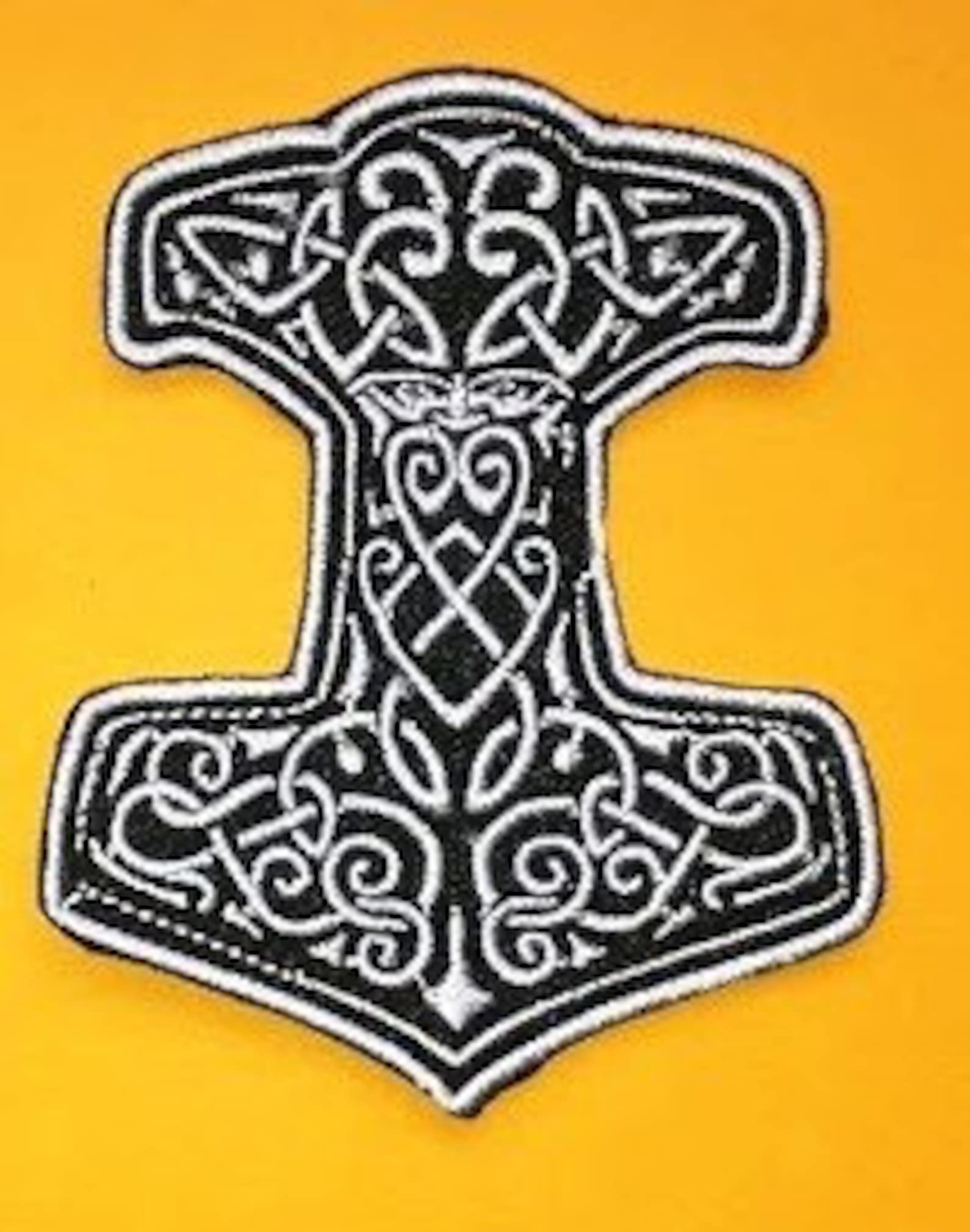 Viking Thor Hammer Embroidered Cloth Iron on Patch - Etsy