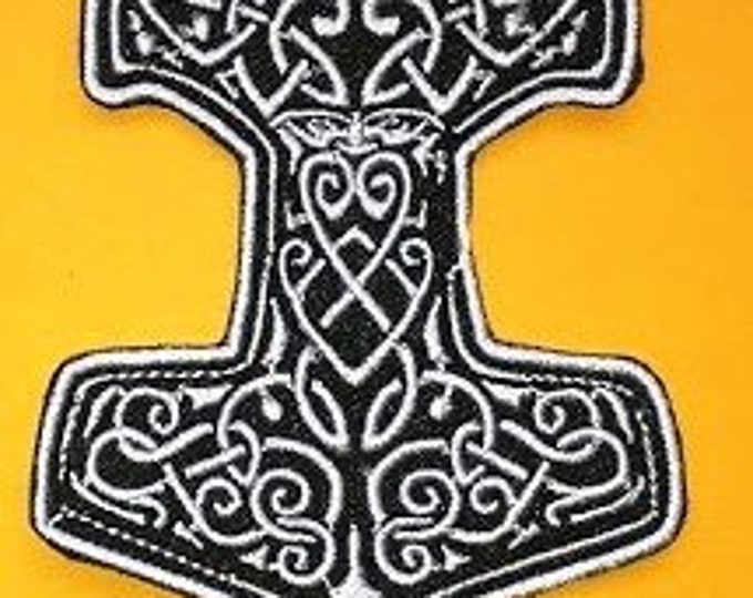 Viking Thor Hammer Embroidered Cloth Iron on Patch - Etsy