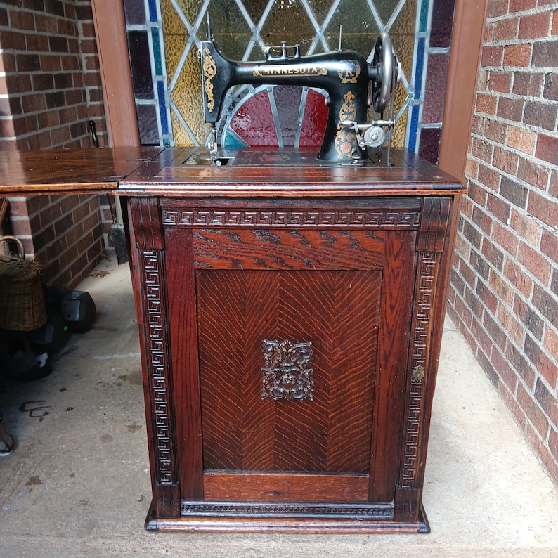 Mission Oak Cabinet Minnesota Treadle Sewing Machine - Etsy