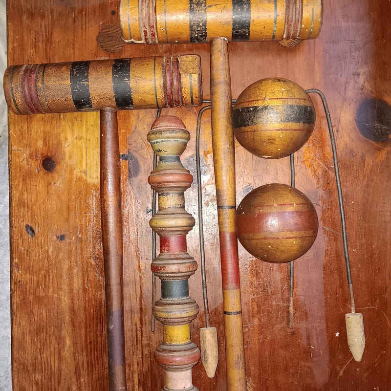 Antique Croquet Set - Etsy