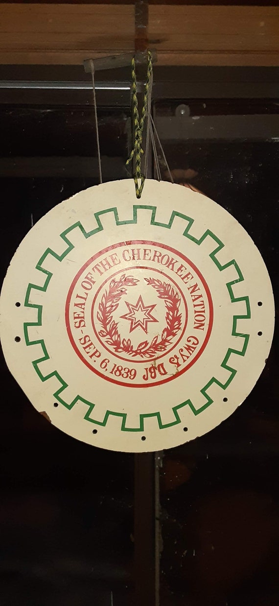 Vintage Cherokee Nation sign Seal of the Cherokee | Etsy