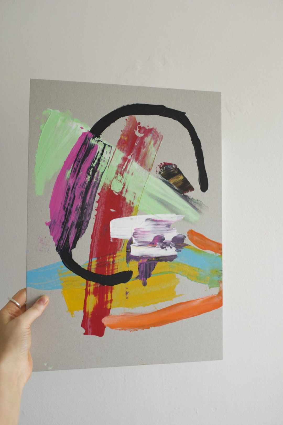 A3 Abstract Painting - Etsy