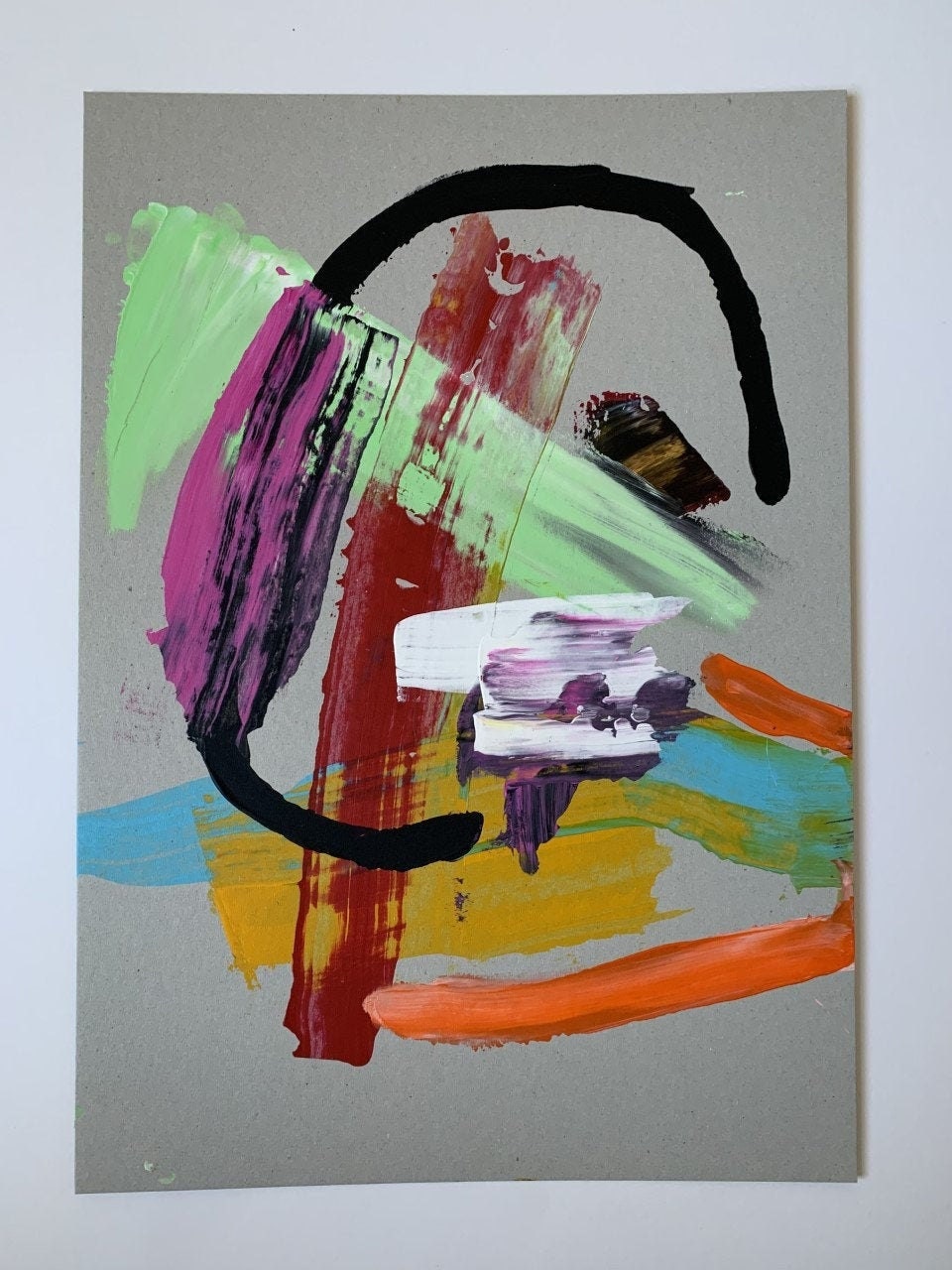 A3 Abstract Painting - Etsy