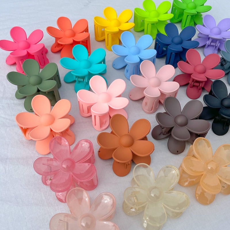 Flower Claw Clips - Etsy