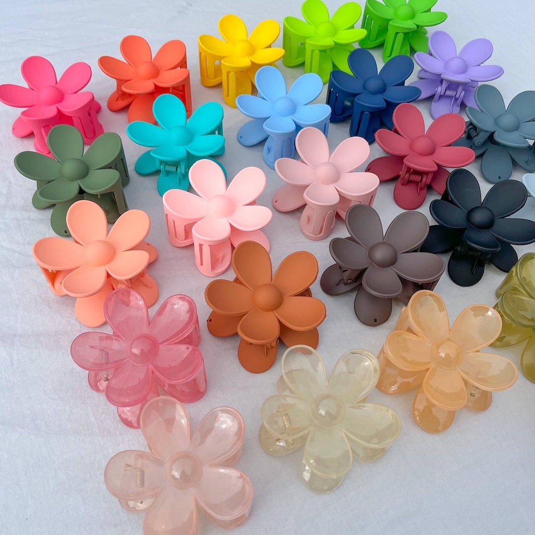 Flower Hair Claw Clip - Etsy