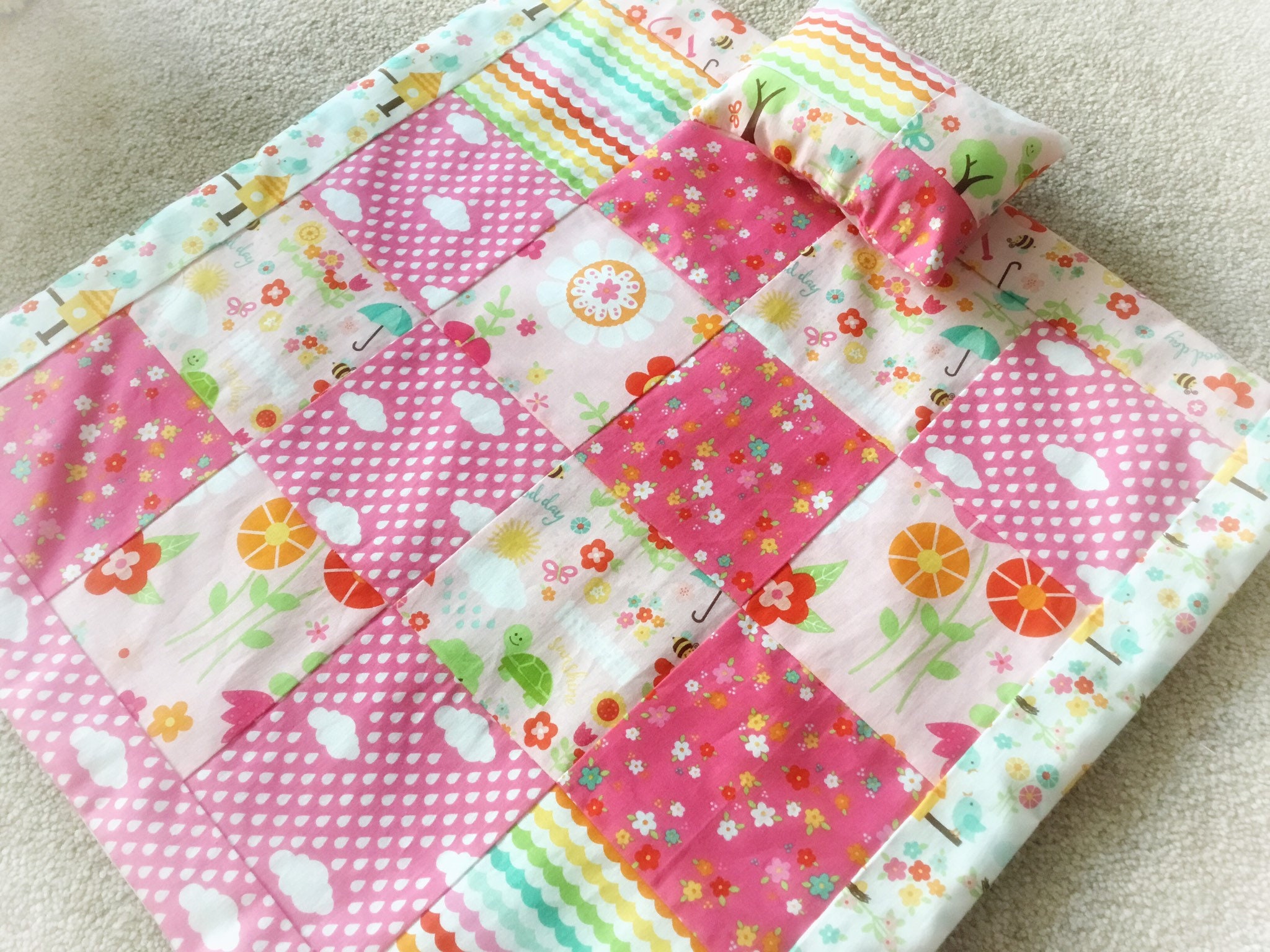 Doll Blanket Patchwork Bedding Set for Dolls and Toys | Etsy