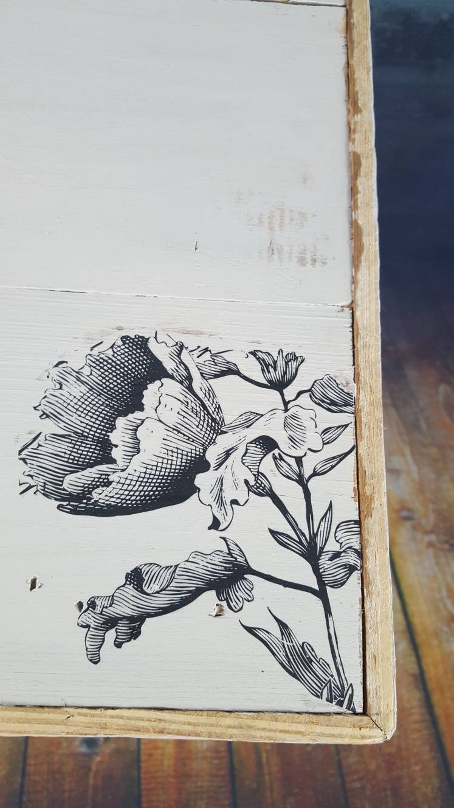 Spring Decor/ Upcycled Farmhouse Night Stand, Gift for Her/reclaimed ...