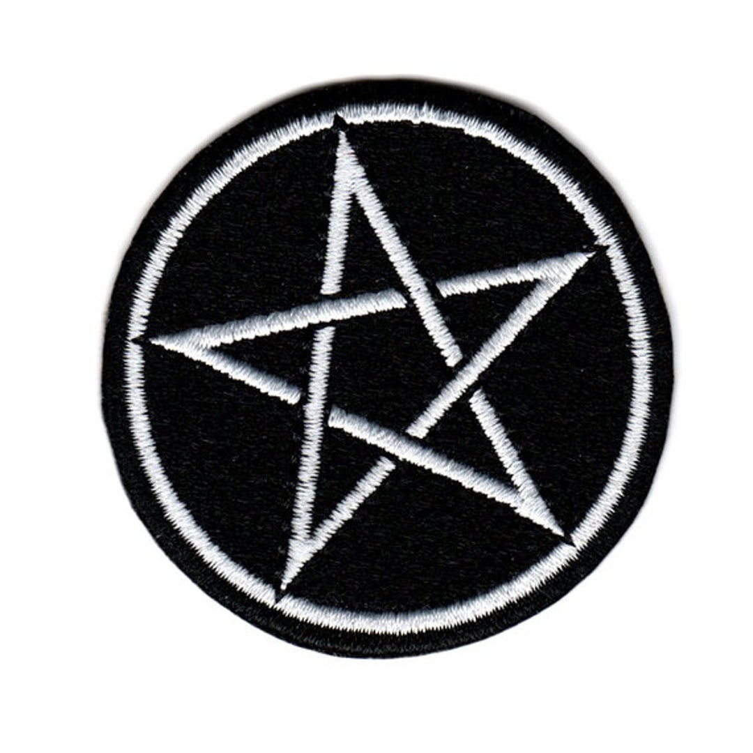 Pentagram Iron on Embroidery Patch - Etsy
