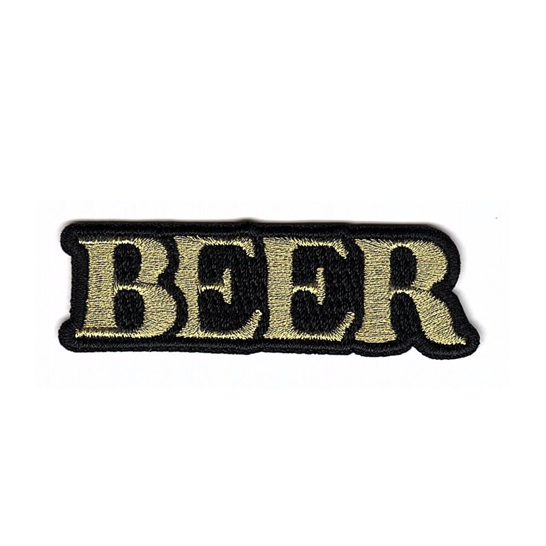 Beer - Iron-on/hook & Loop - Embroidered Patch - Etsy
