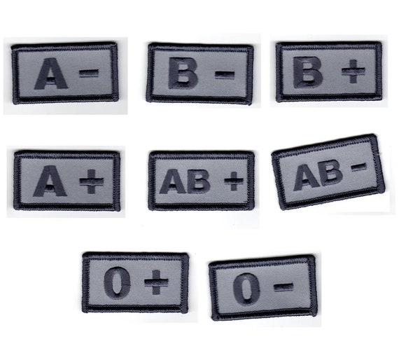 Blood Type Embroidered Patch | Etsy