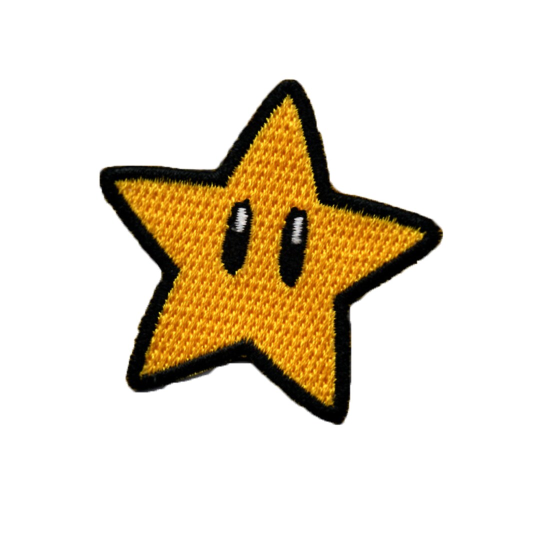 Mario Star - Iron on Patch - Etsy