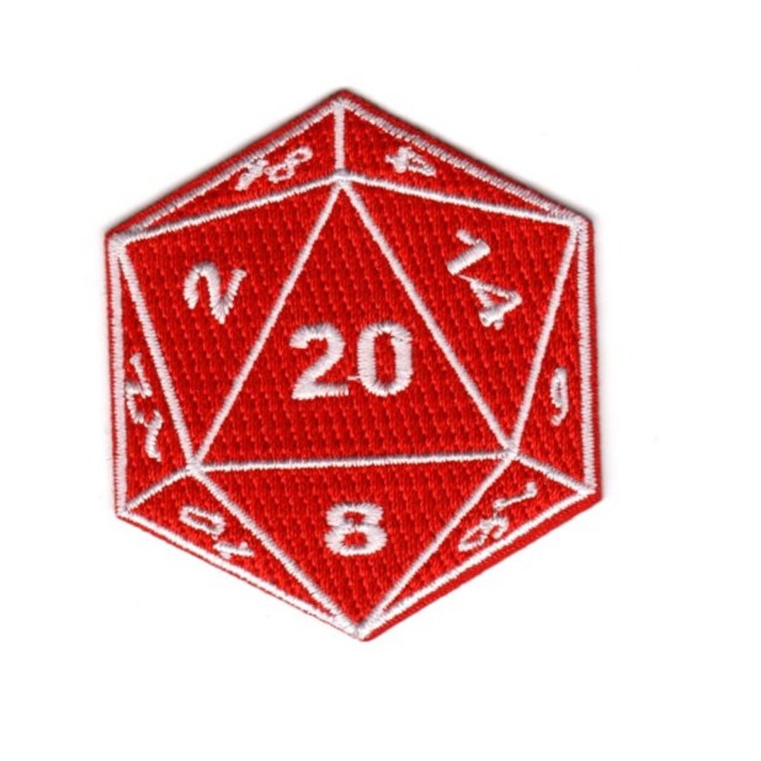 D20 Dice - Embroidery Patch - Etsy